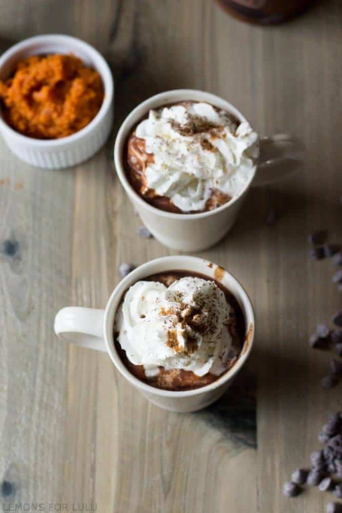 Pumpkin Spice Hot Chocolate Recipe - LemonsforLulu.com