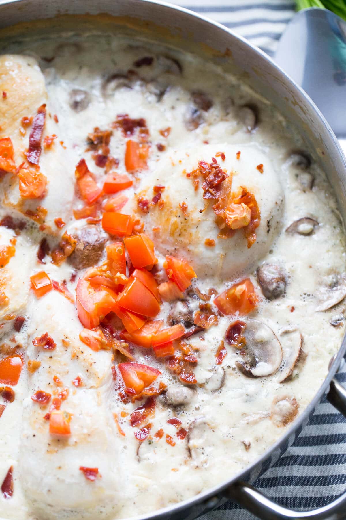 Creamy Bacon topped Chicken