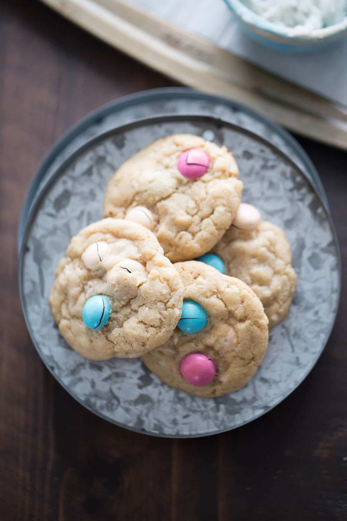 Coconut Cookies with Candy Pieces (Easy Recipe)