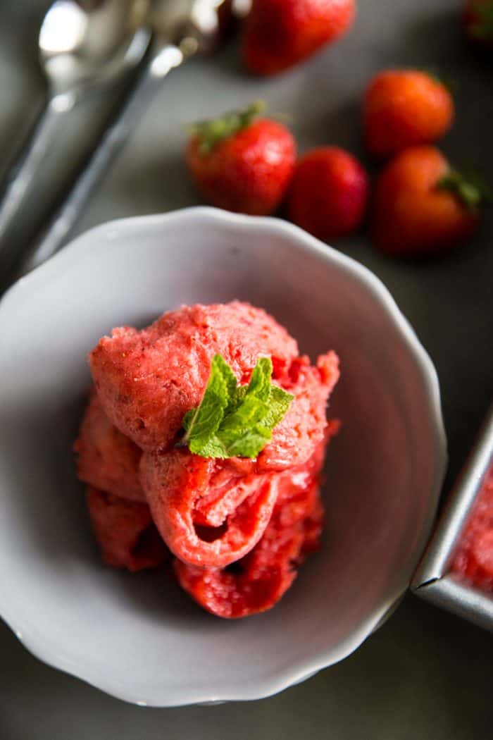 Lime and Strawberry Sorbet Recipe - LemonsforLulu.com