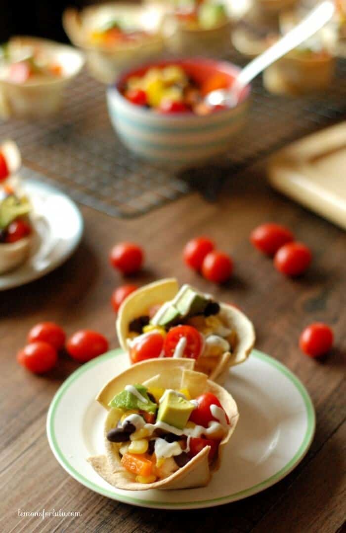 Mini Taco Tortilla Cups - LemonsforLulu.com