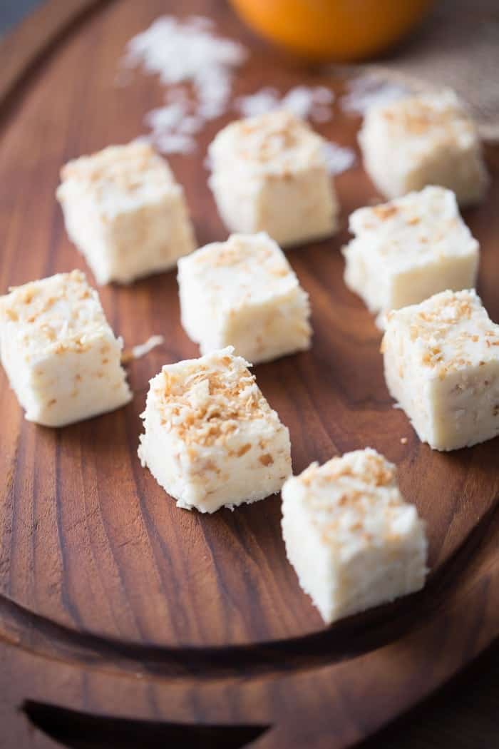 Toasted Coconut White Chocolate Fudge - LemonsforLulu.com