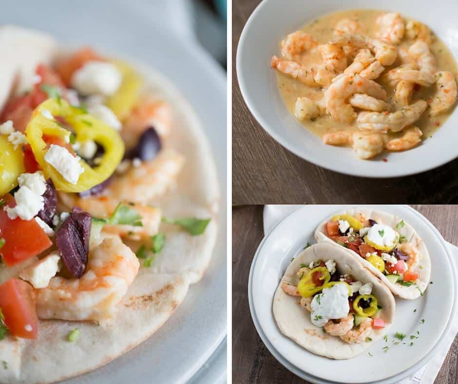 Garlic Shrimp Gyro Sandwich - LemonsforLulu.com