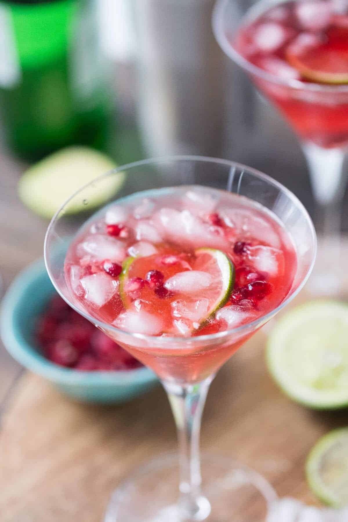 Pomegranate Gin Fizz - LemonsforLulu.com