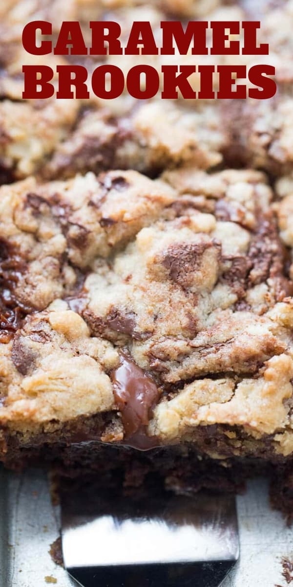 Chocolate Caramel Brookie Bars | LemonsforLulu.com