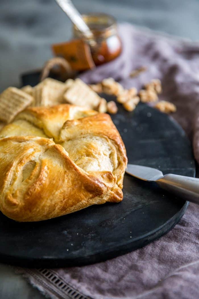 Fig and Walnut Baked Brie Appetizer - LemonsforLulu.com
