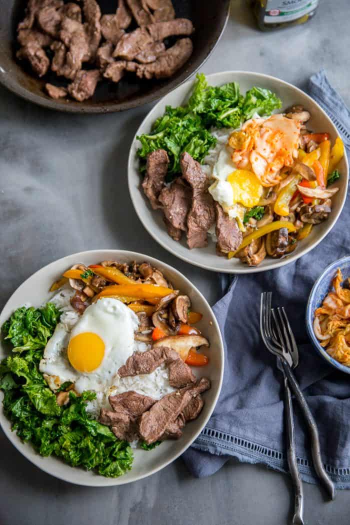 Easy Bibimbap Bowl | LemonsforLulu.com