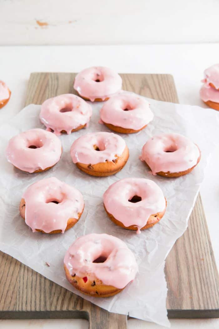 Cherry Chip Donuts - Lemons for Lulu