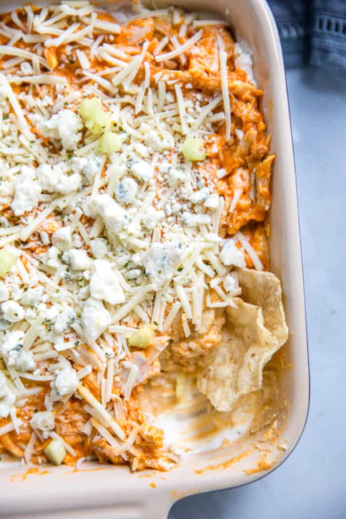 Layered Buffalo Chicken Dip | LemonsforLulu.com