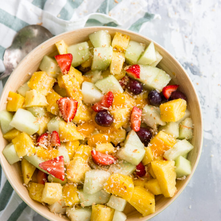 Pina Colada Fruit Salad Recipe | LemonsforLulu.com